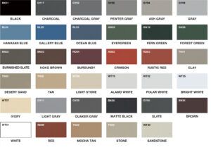 Color Charts - ST Fasteners