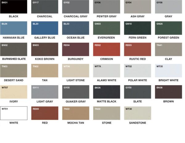 Color Charts - ST Fasteners