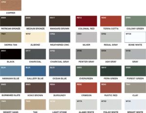 Color Charts - ST Fasteners